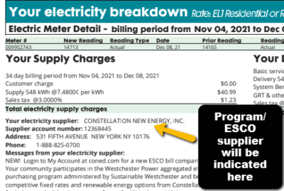 Westchester Power - Con Edison Utility Territory - Sustainable Westchester