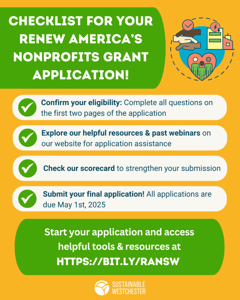 Renew America's Nonprofits Grant Program - Sustainable Westchester